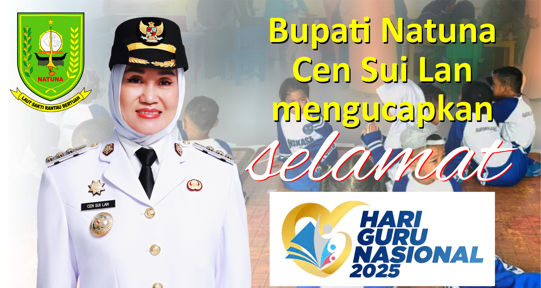 Memperingati Hari Guru Nasional di Midai dengan Bupati Natuna Cen Sui ...